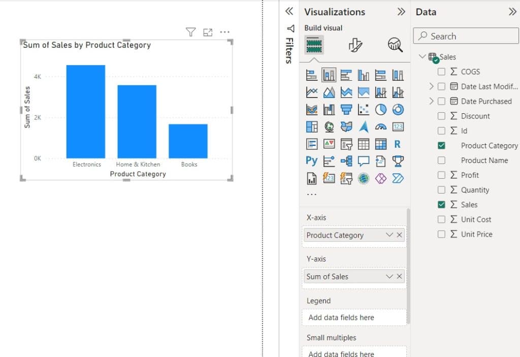 نمودار ستونی در Power BI - نحوه ایجاد و استفاده - nivco